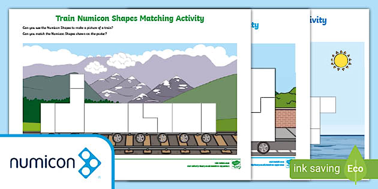 Transport-Themed Numicon Shape Matching Activities Pack